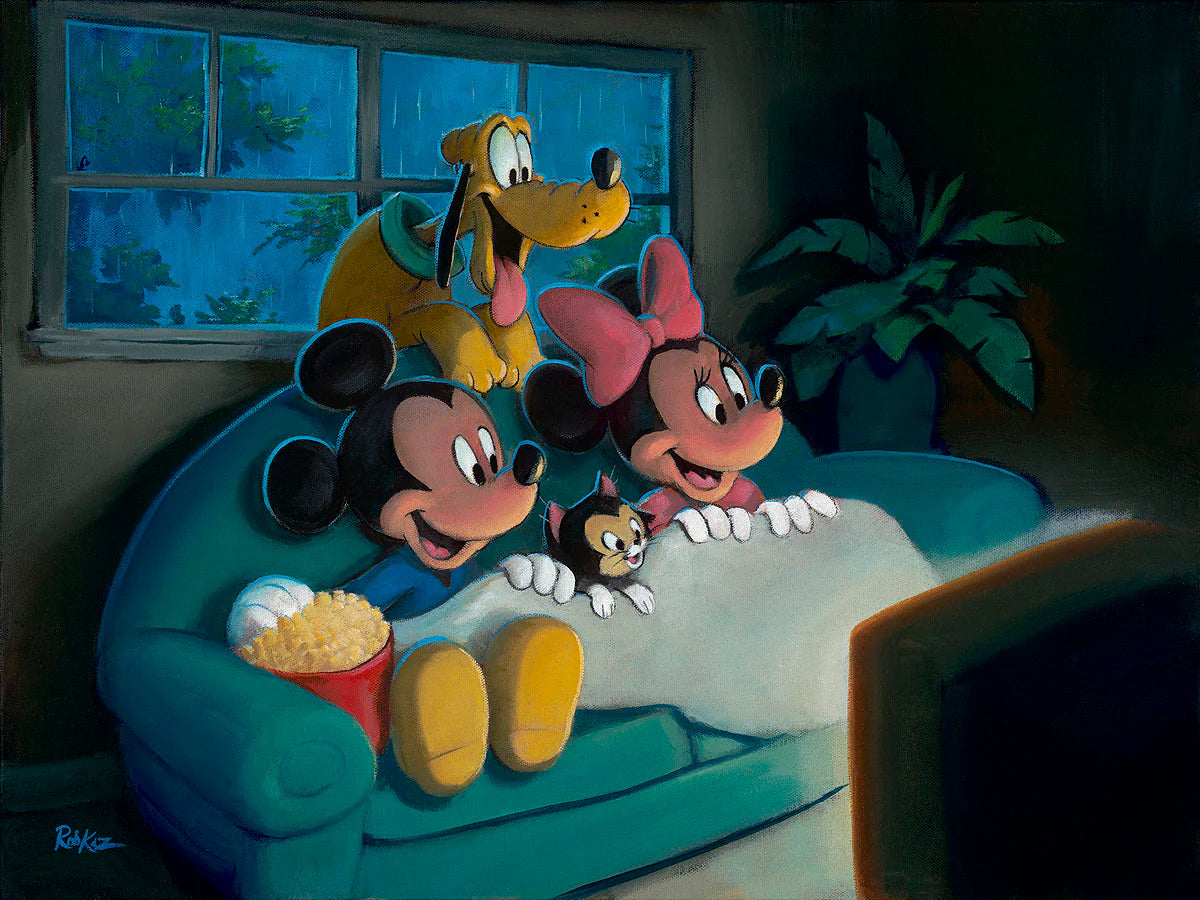 Mickey Mouse Minnie Mouse Pluto and Figaro Walt Disney Fine Art Rob Ka ...