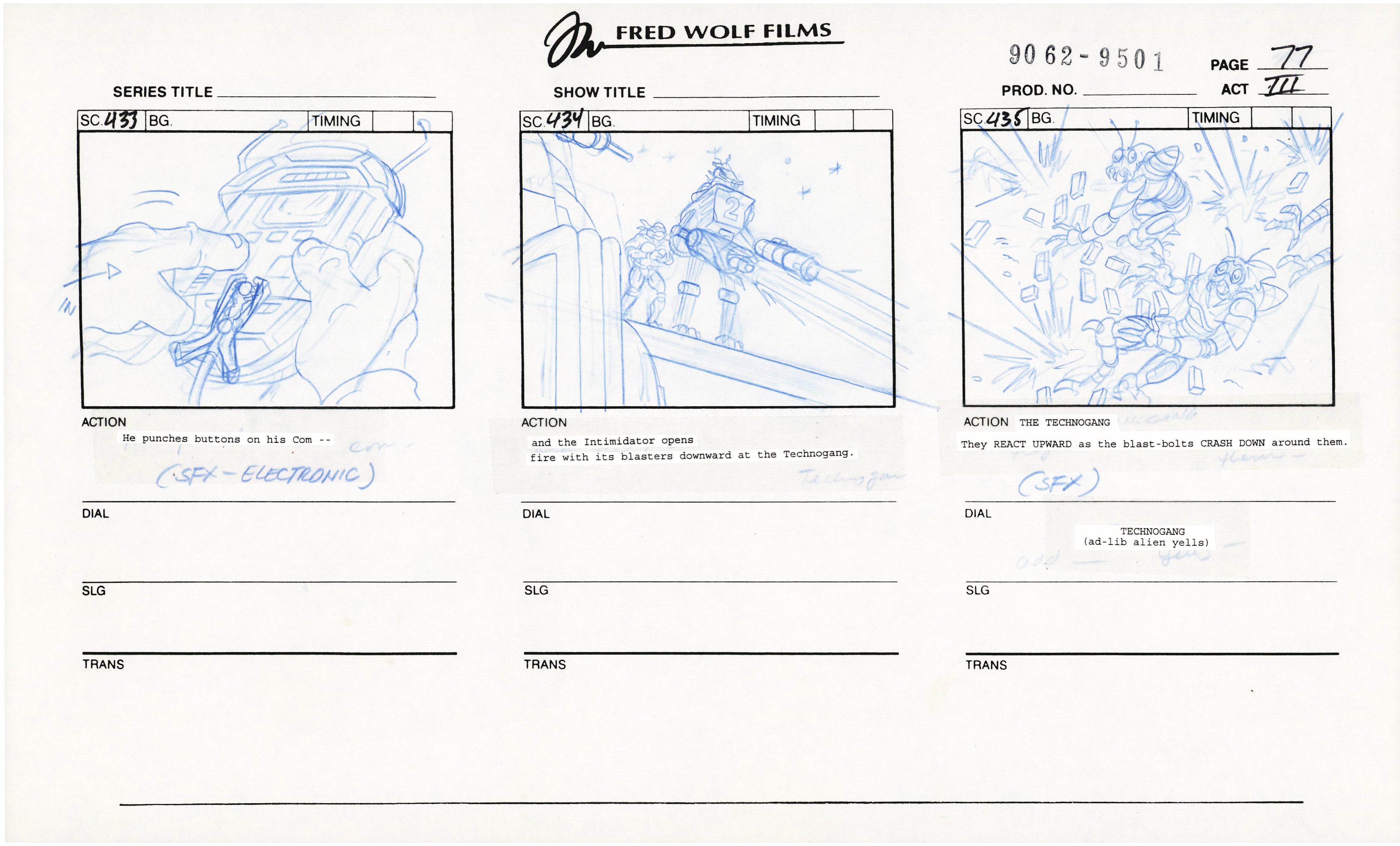 Teenage Mutant Ninja Turtles TMNT Original Production Animation Storyb ...