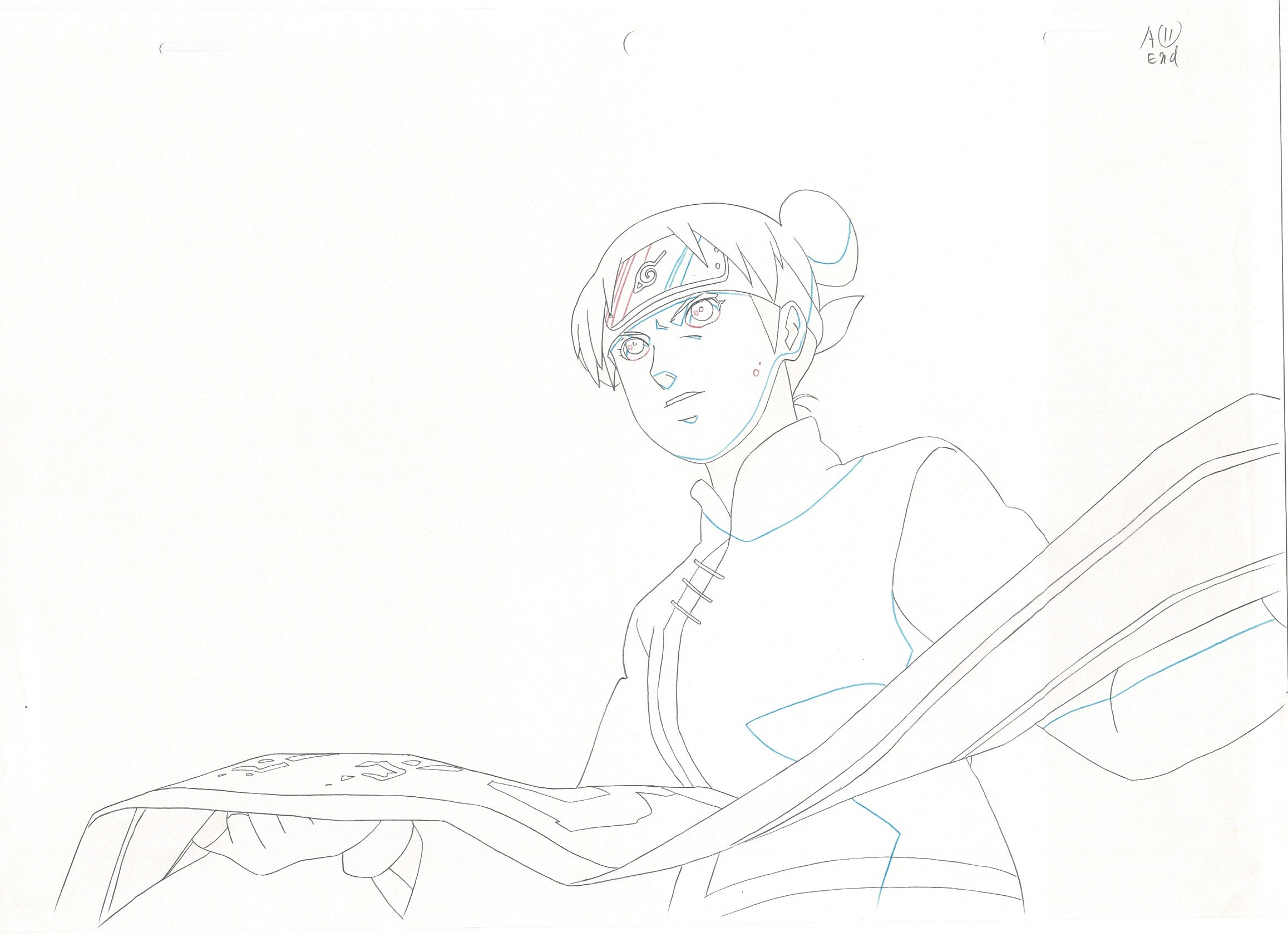 Naruto: Shippuden Tenten Anime Production Animation Cel Drawing 2007-1 ...