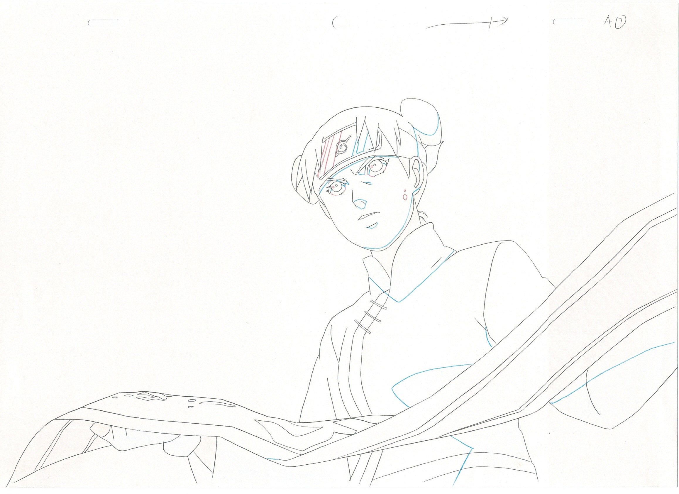 Naruto: Shippuden Tenten Anime Production Animation Cel Drawing 2007-1 ...