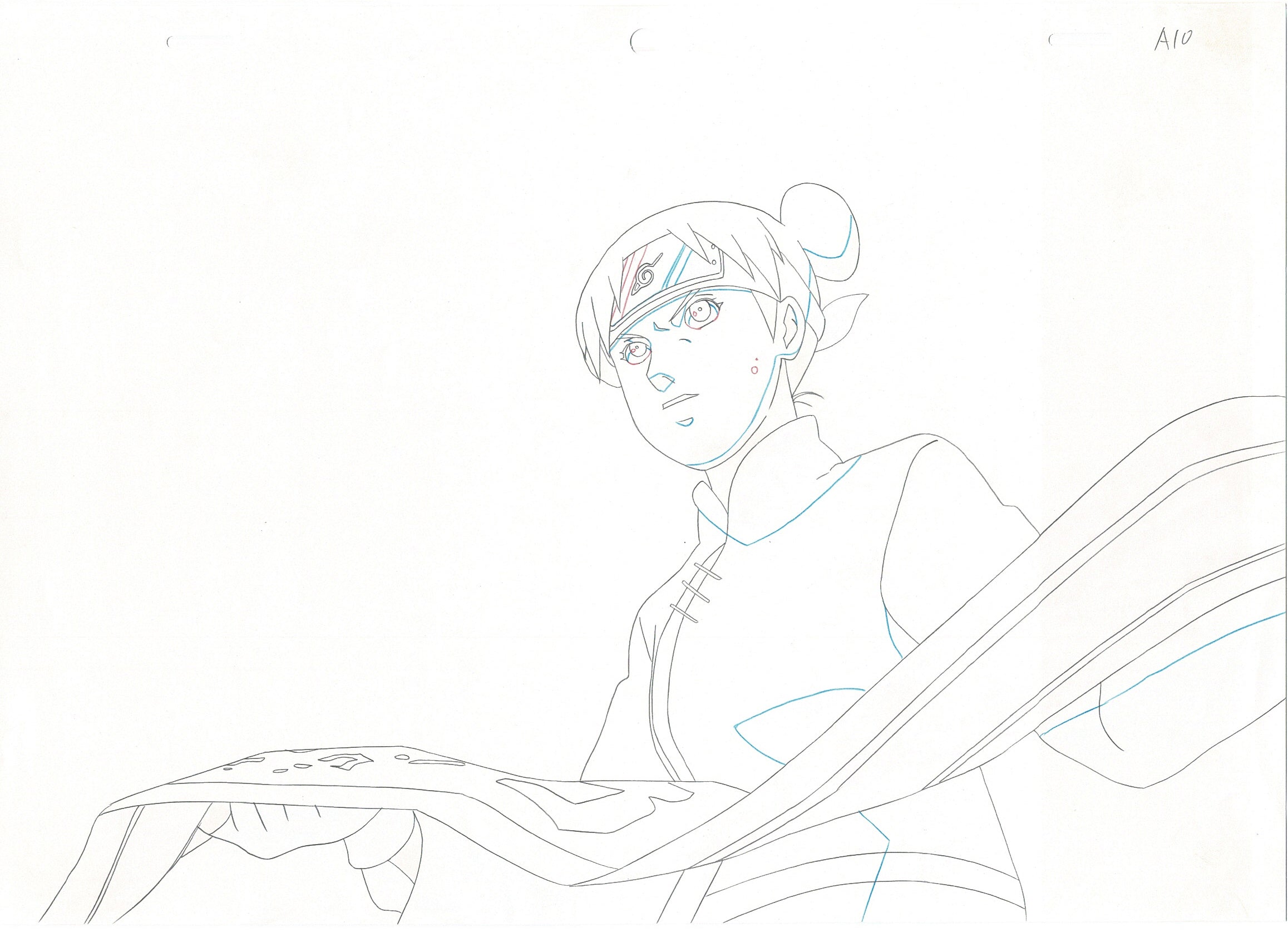 Naruto: Shippuden Tenten Anime Production Animation Cel Drawing 2007-1 ...