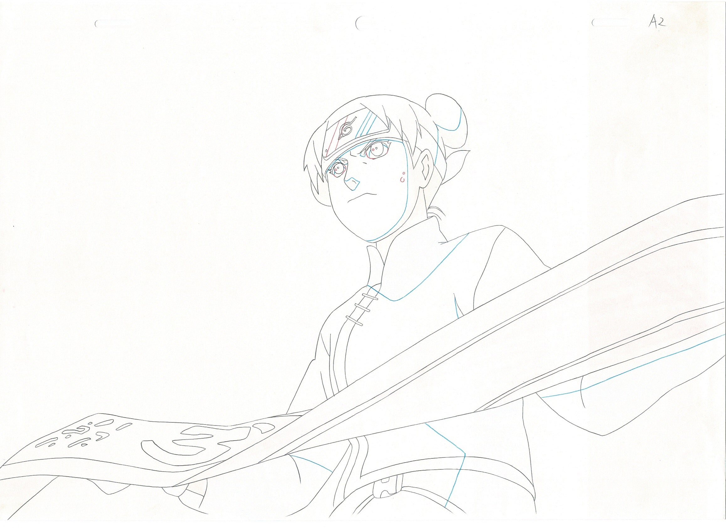 Naruto: Shippuden Tenten Anime Production Animation Cel Drawing 2007-1 ...