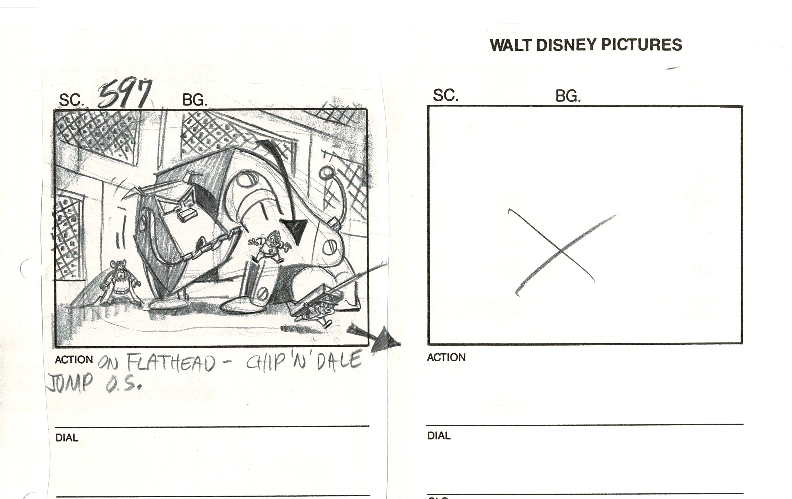 Chip n Dale Rescue Rangers Original Production Animation Storyboard Wa ...