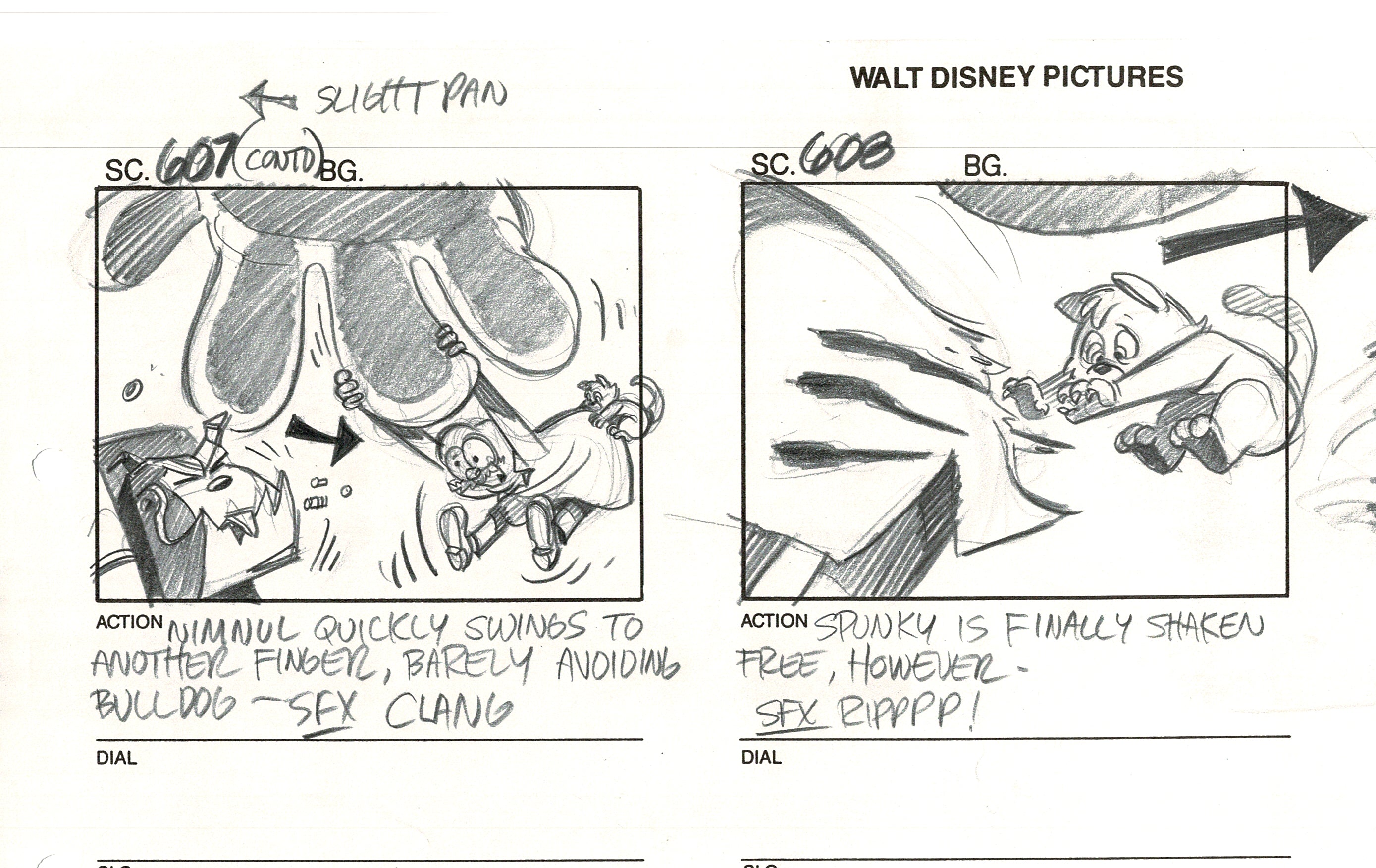 Chip n Dale Rescue Rangers Original Production Animation Storyboard Wa ...