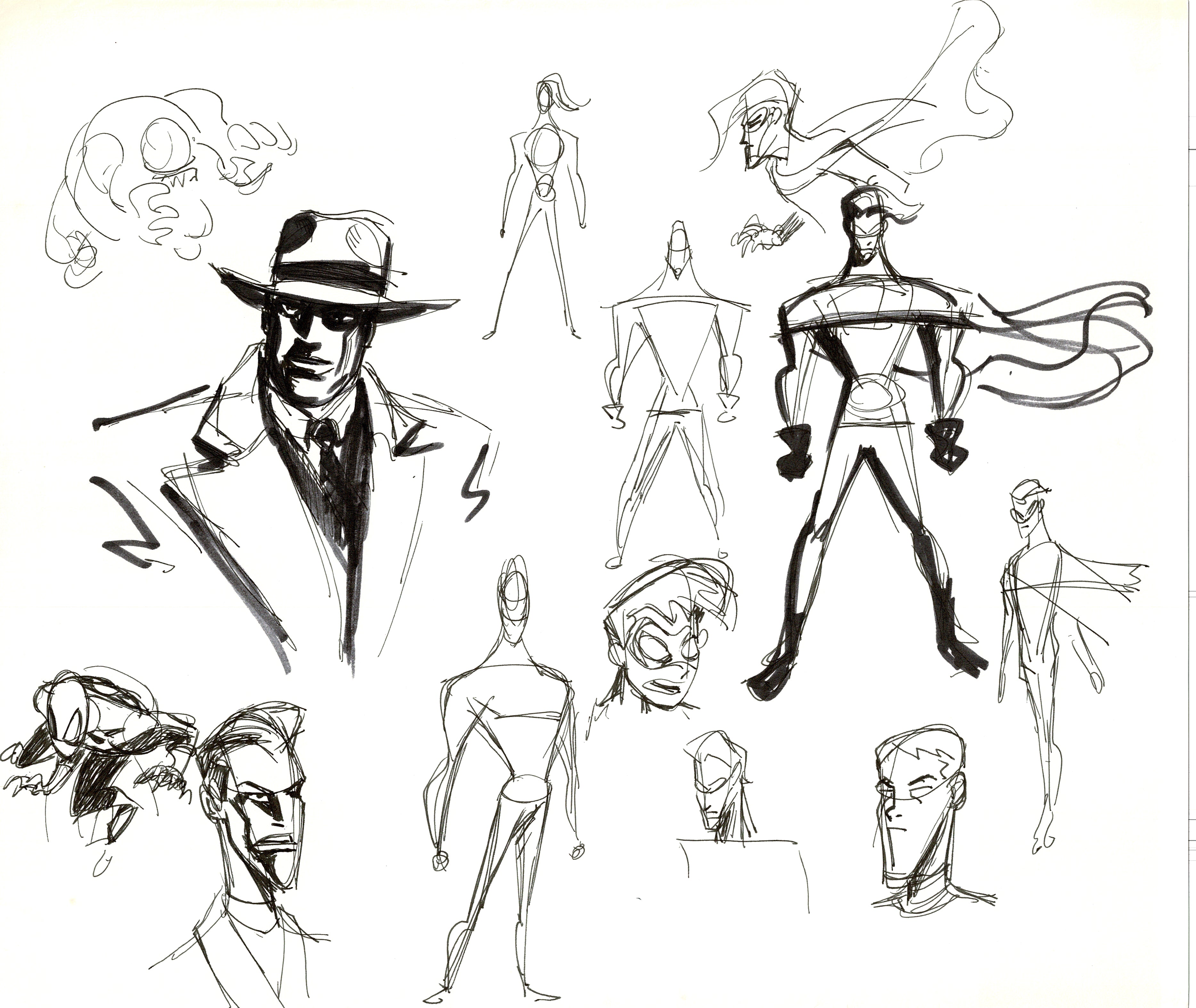 Dave Bullock Hand-Drawn Comic Illustration for Covers and Book DC H7 ...