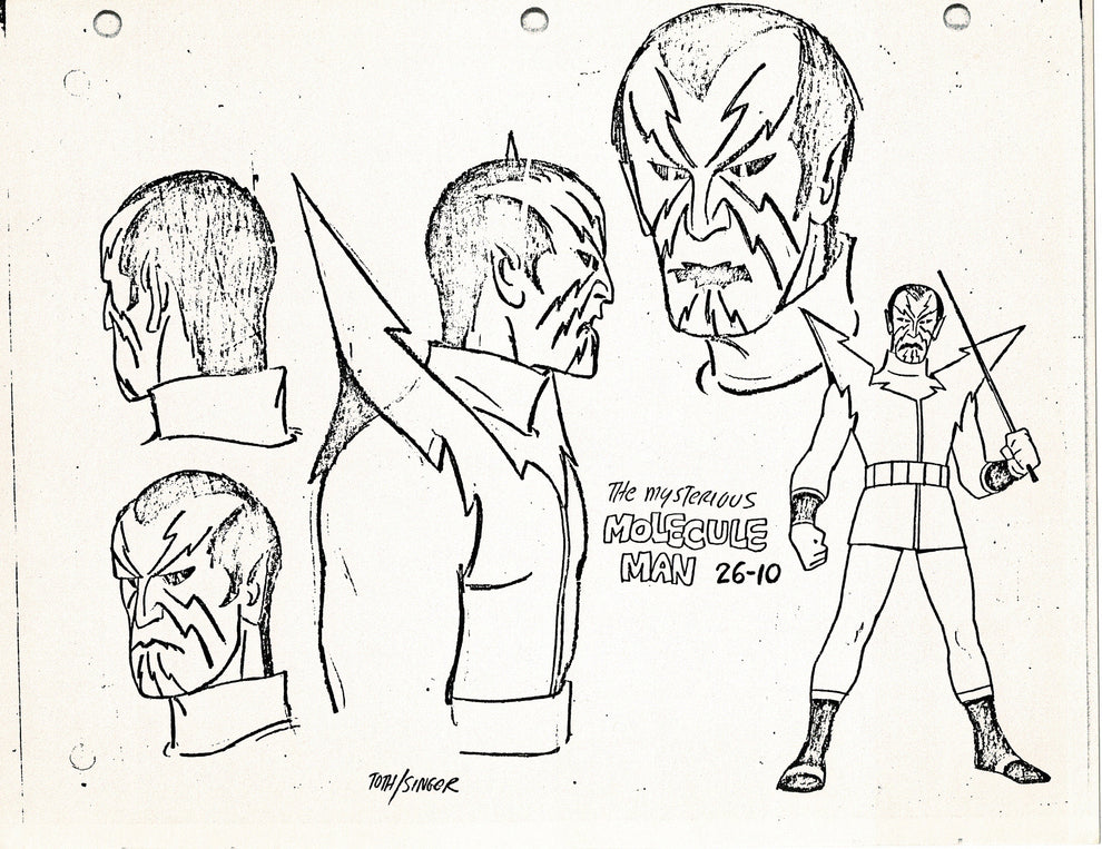 Fantastic Four 1967 Alex Toth Production Model Sheet Copy Lot of 8 Pag ...