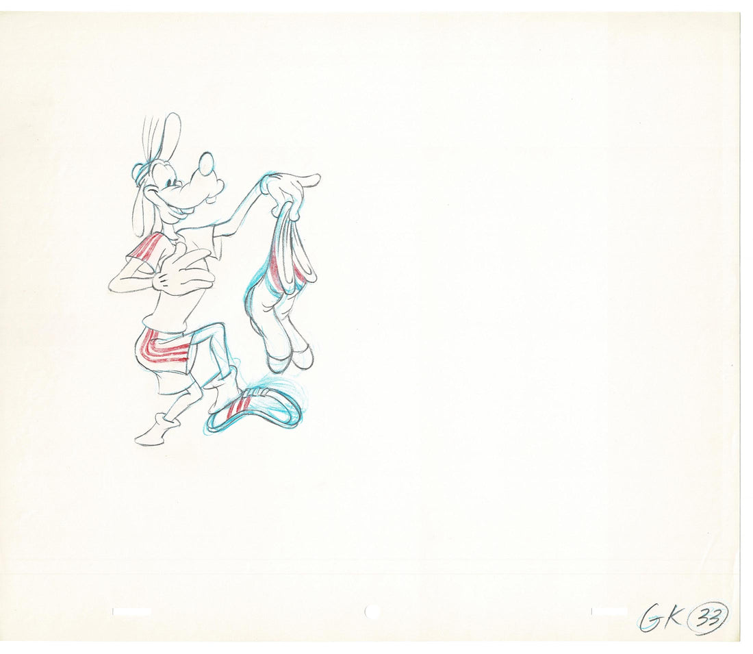 Vintage Walt Disney Sport Goofy Original Production Animation Drawing ...