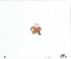 RUPERT Bear Podgy Pig Original Production Animation Cel from the Carto ...