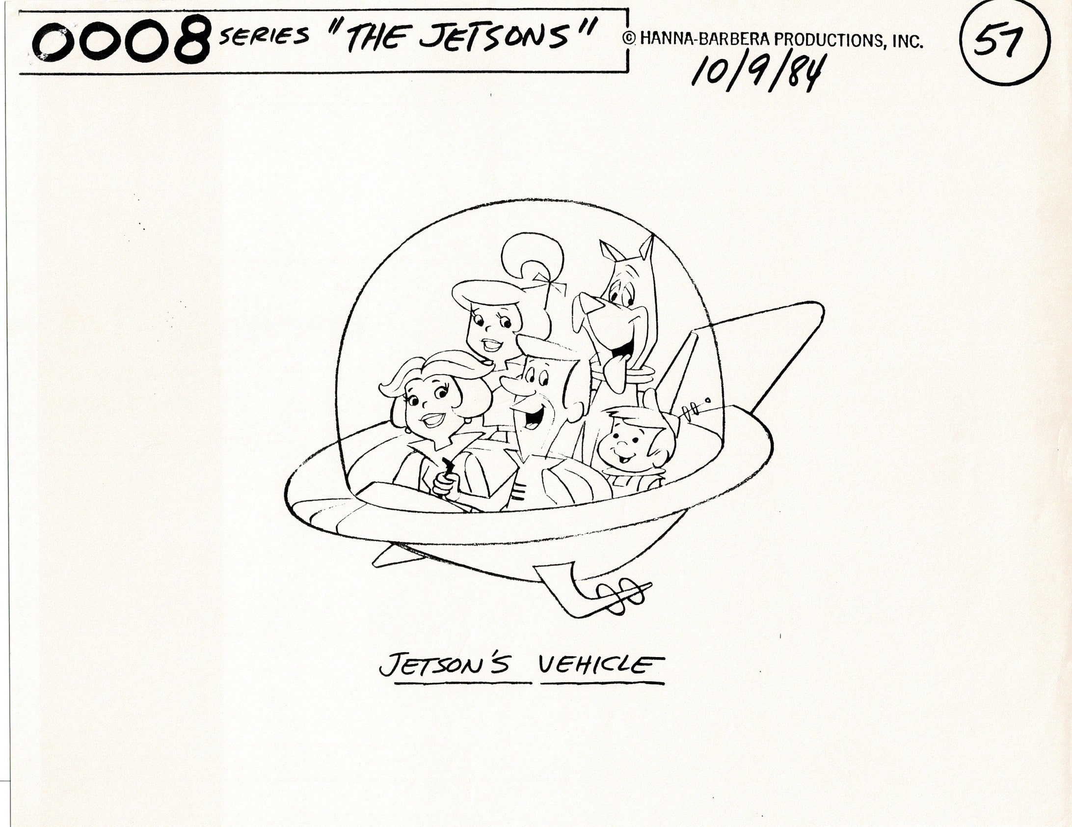 The Jetsons 1985-7 Production Model Sheet Copy Lot of 41 Pages from Ha ...