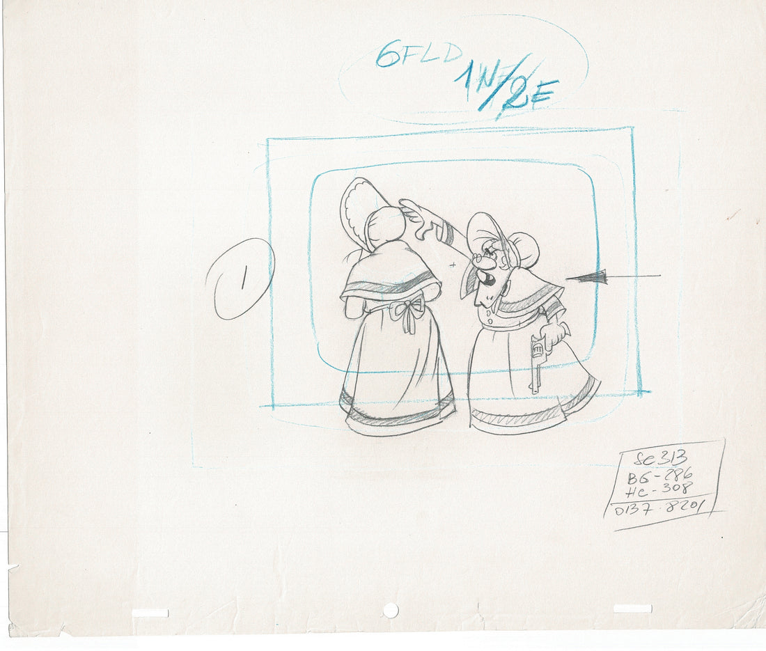 Lucky Luke Original Production Animation Cel Drawing from Hanna-Barber ...