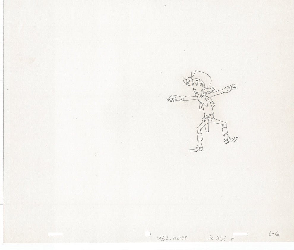 Lucky Luke Original Production Animation Cel Drawing from Hanna-Barber ...