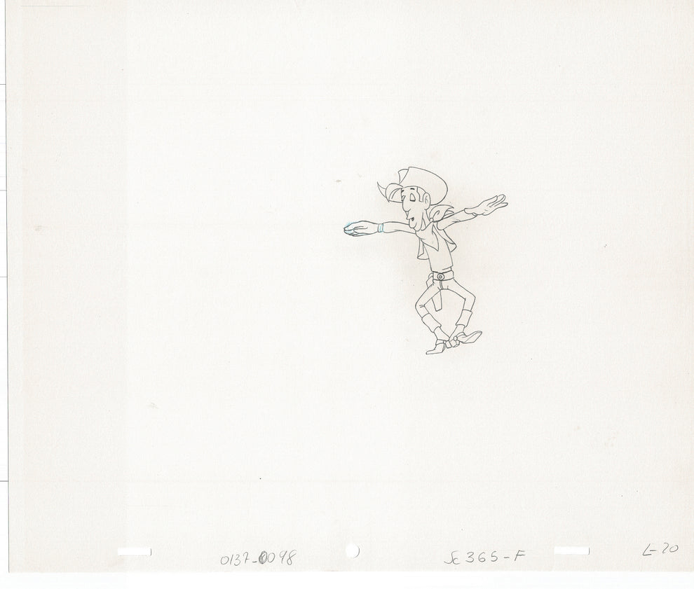 Lucky Luke Original Production Animation Cel Drawing from Hanna-Barber ...