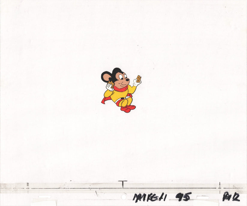 Mighty Mouse Cartoon Production Animation Cel(s) Prop Filmation Anime ...