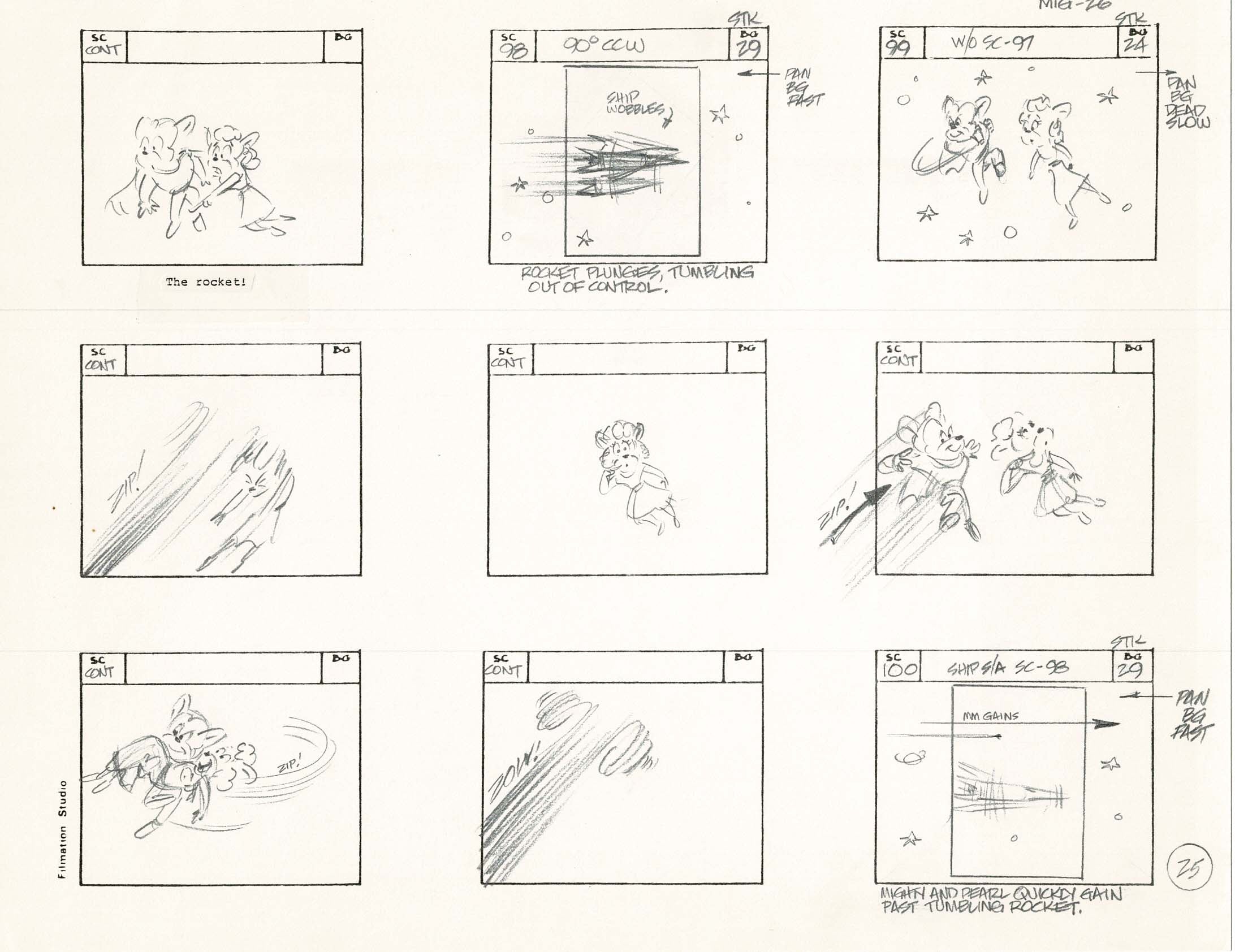 Mighty Mouse Hand-Drawn Animation Production Storyboard 1979 Ep 7 A-02 ...