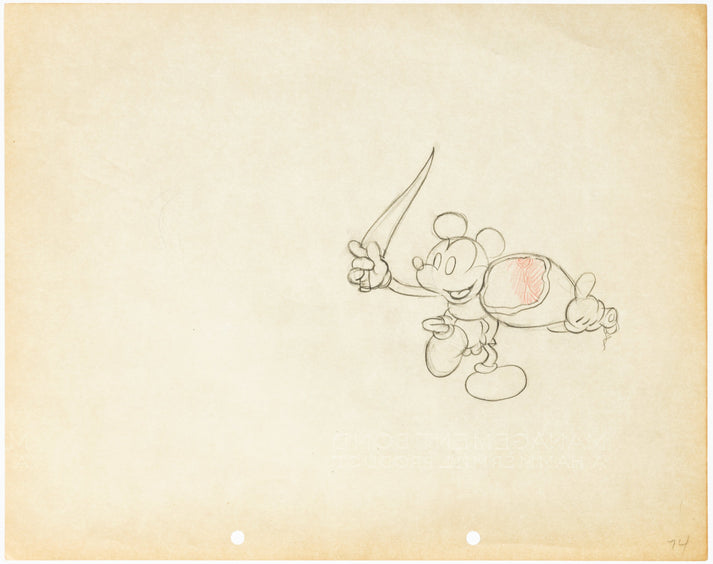 Mickey Mouse 1933 Original Production Animation Cel Drawing from Disne ...