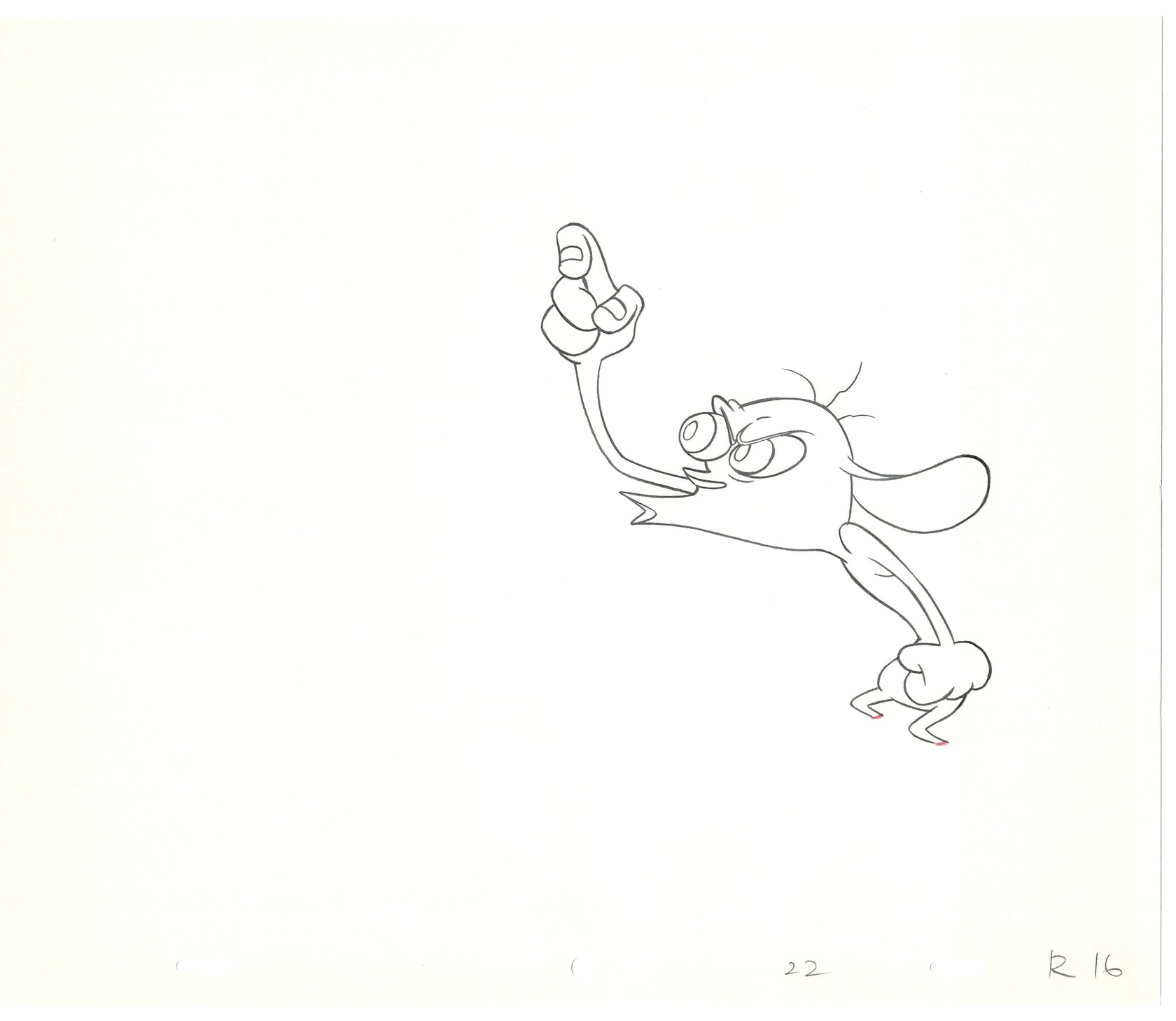 Ren and Stimpy Production Animation Cel Drawing Nickelodeon 1994 C-16 ...