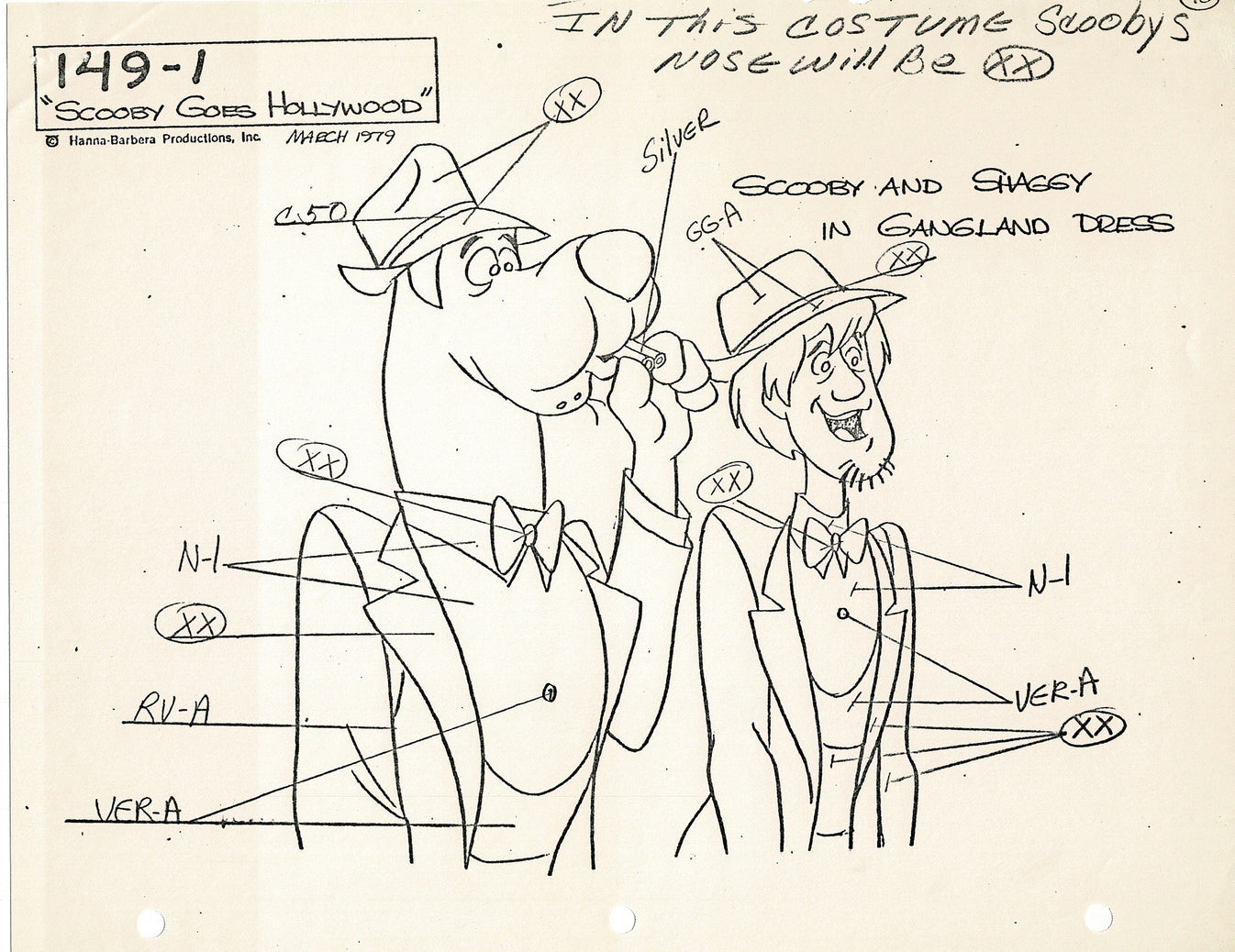 Scooby-Doo and Shaggy 1979 Production Model Sheet Copy Lot of 11 Pages ...