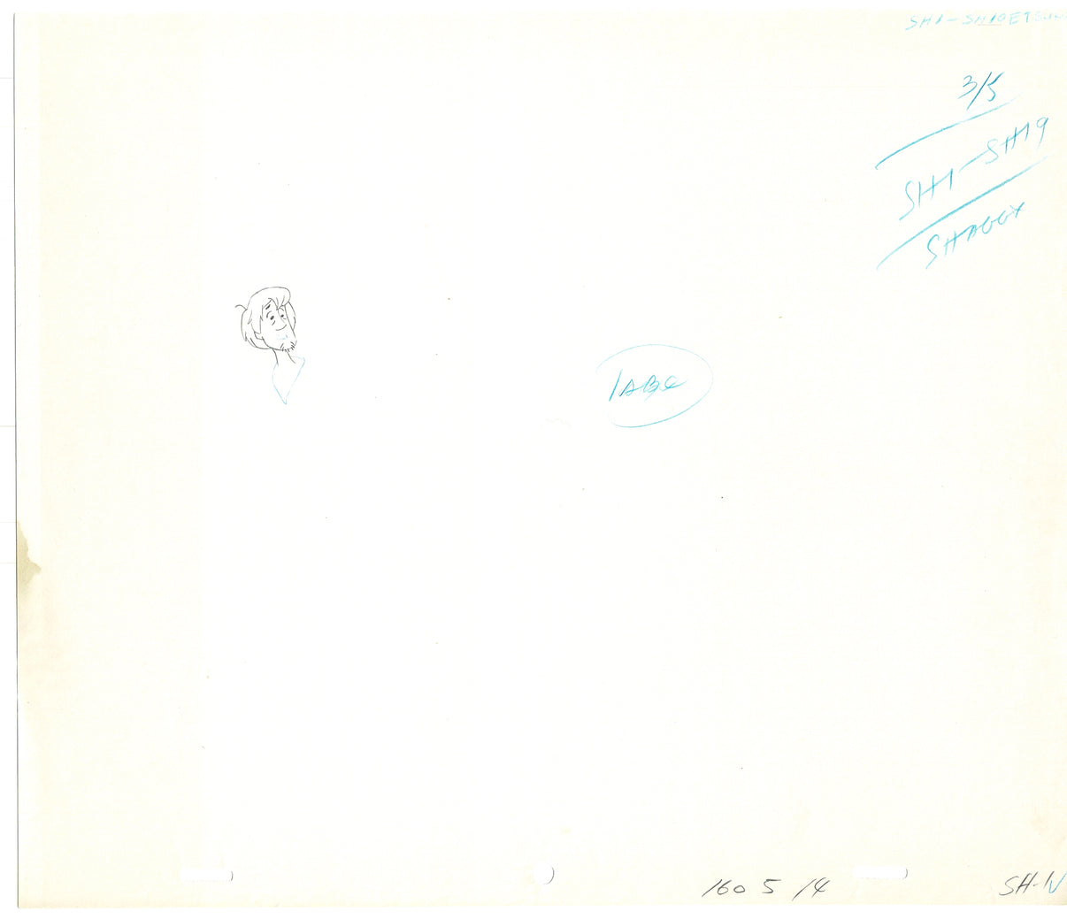 SCOOBY DOO 1979 Shaggy Animation Production Cel Drawing Hanna Barbera ...