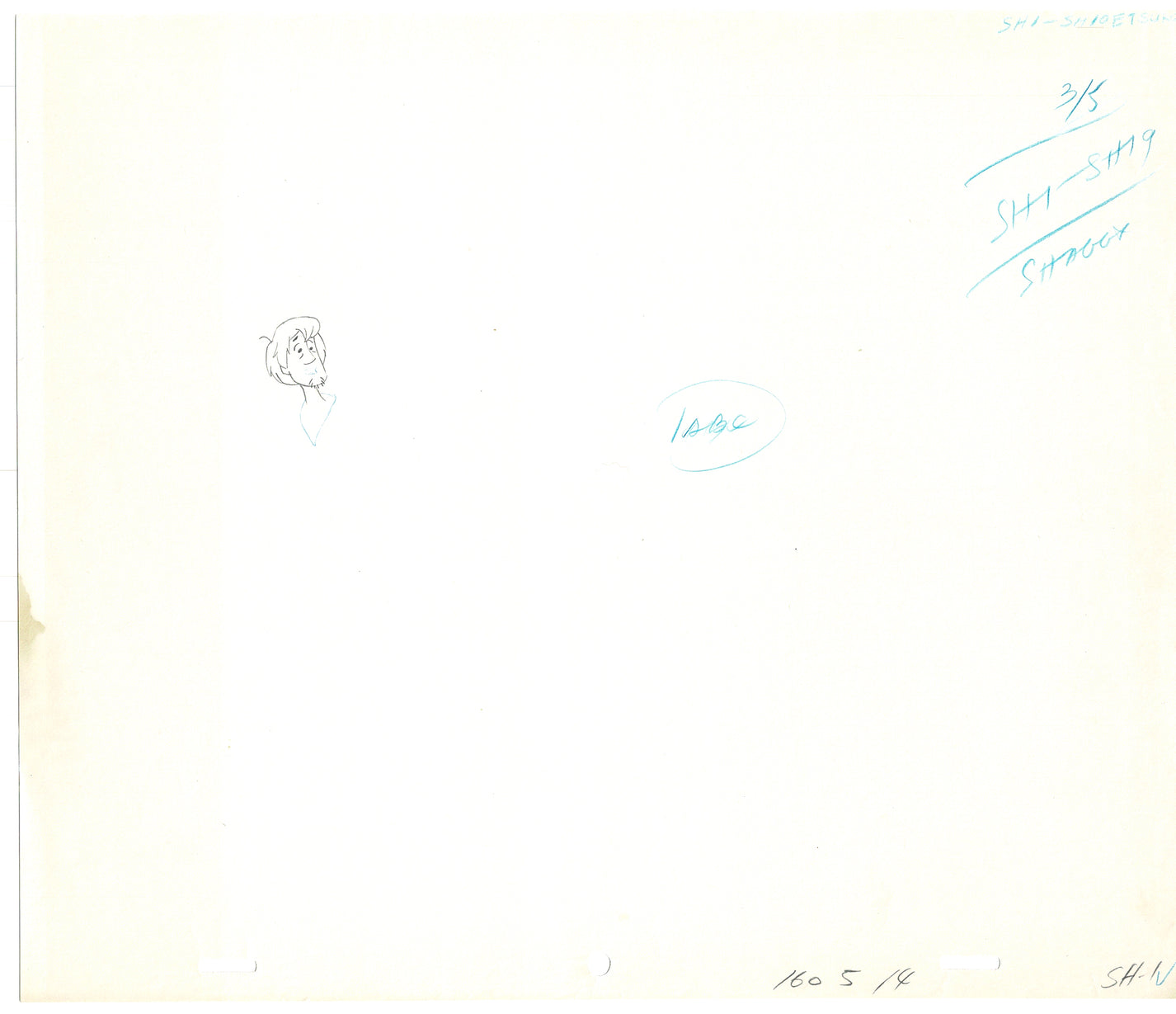 SCOOBY DOO 1979 Shaggy Animation Production Cel Drawing Hanna Barbera ...