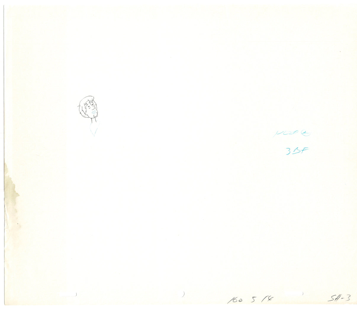SCOOBY DOO 1979 Shaggy Animation Production Cel Drawing Hanna Barbera ...