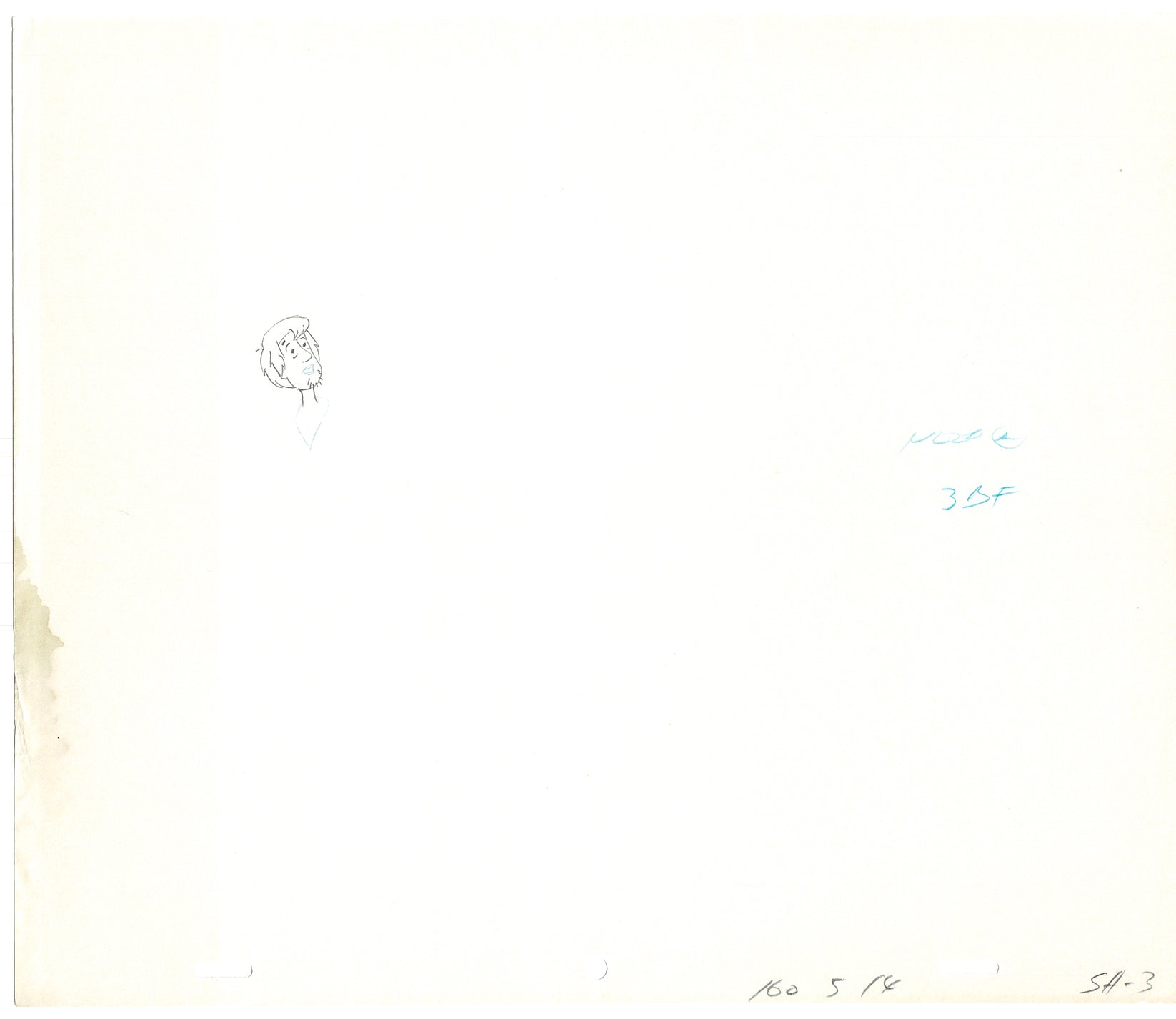 SCOOBY DOO 1979 Shaggy Animation Production Cel Drawing Hanna Barbera ...