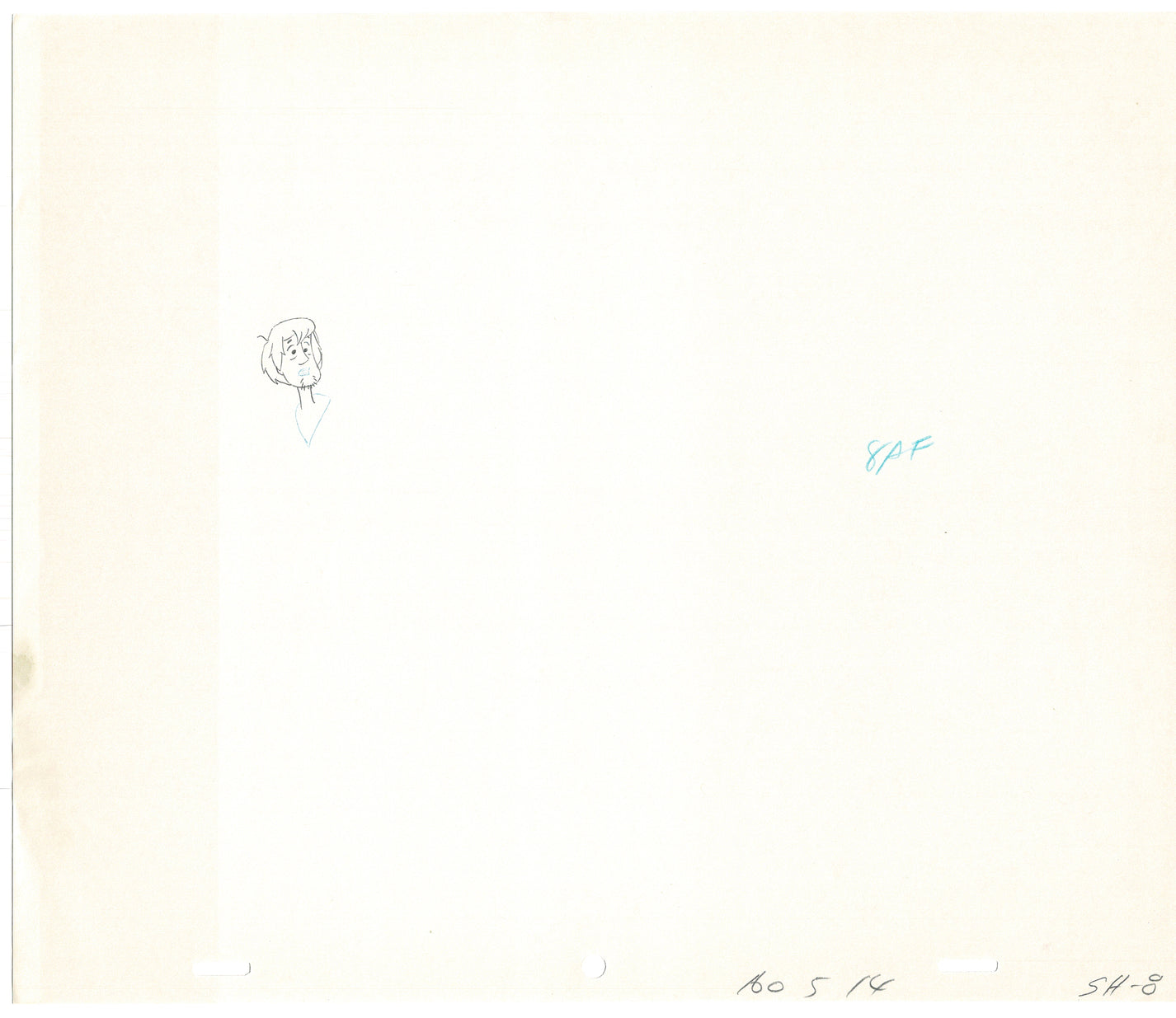 SCOOBY DOO 1979 Shaggy Animation Production Cel Drawing Hanna Barbera ...