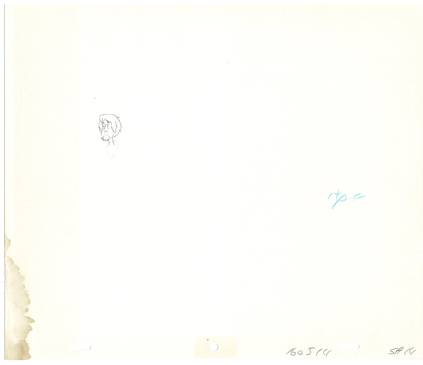 SCOOBY DOO 1979 Shaggy Animation Production Cel Drawing Hanna Barbera ...