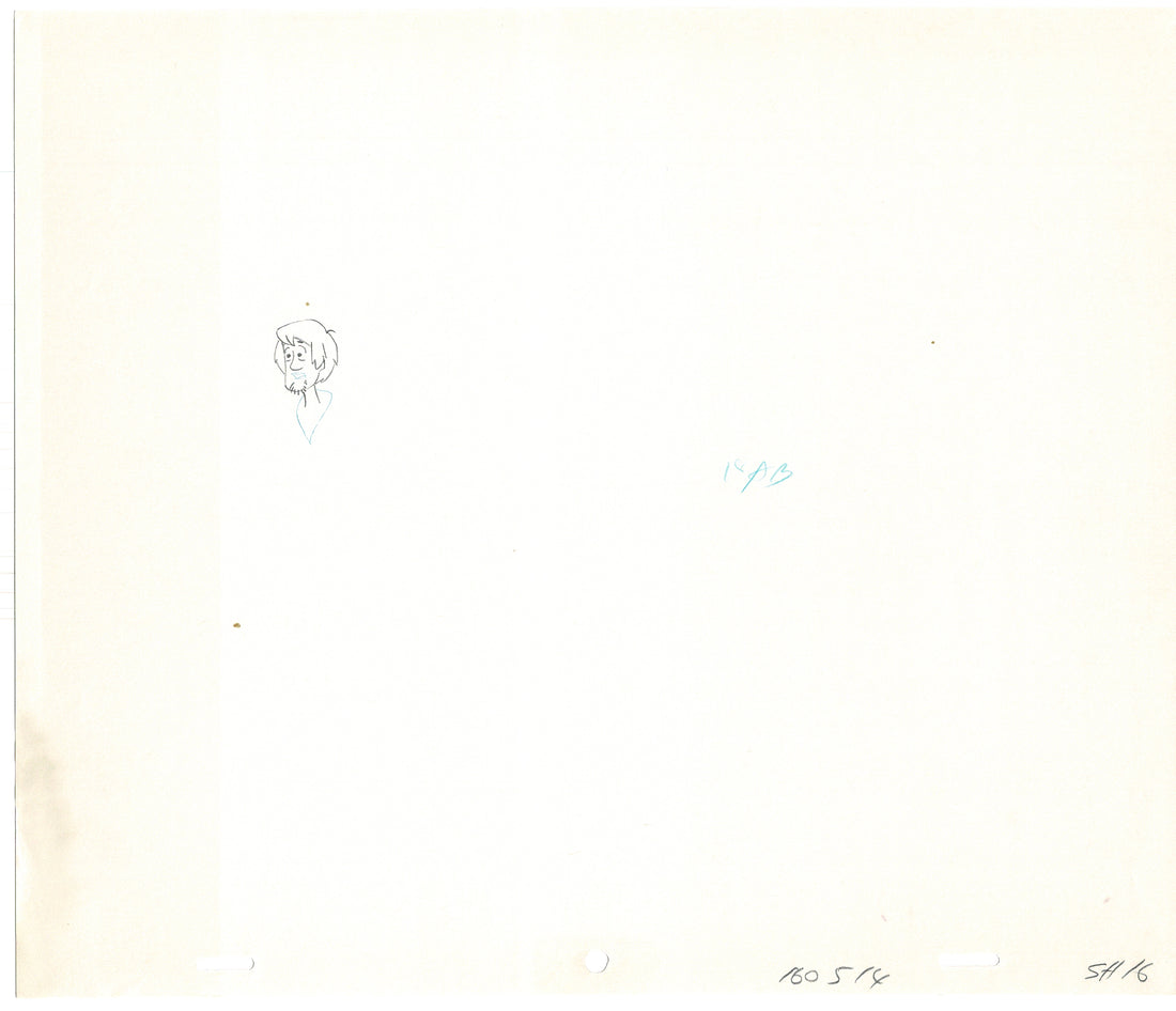 SCOOBY DOO 1979 Shaggy Animation Production Cel Drawing Hanna Barbera ...