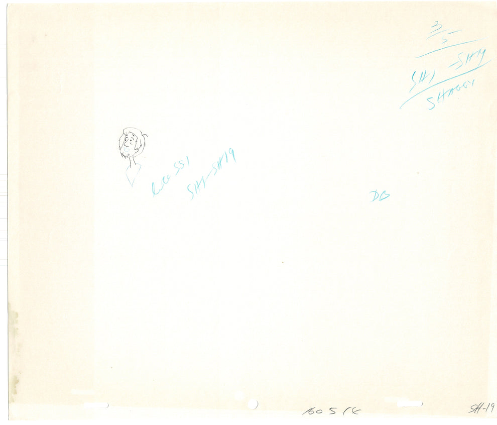 SCOOBY DOO 1979 Shaggy Animation Production Cel Drawing Hanna Barbera ...
