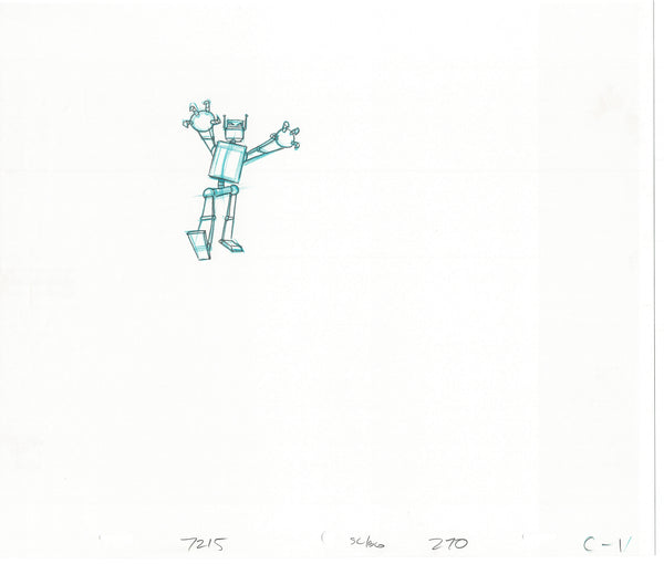 The Simpsons Robot Original Production Animation Cel Drawing Fox from ...