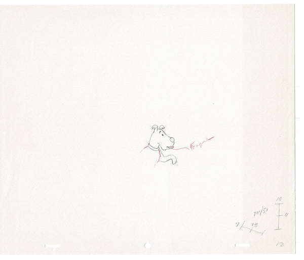 Tintin Adventures of Cartoon Animation Cel Drawing Herge 1957 to 1964 ...