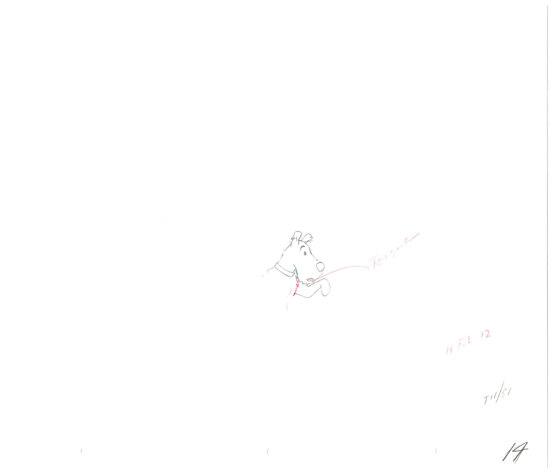 Herge Adventures of TinTin Cartoon Animation Cel Drawing 1957 to 1964 ...