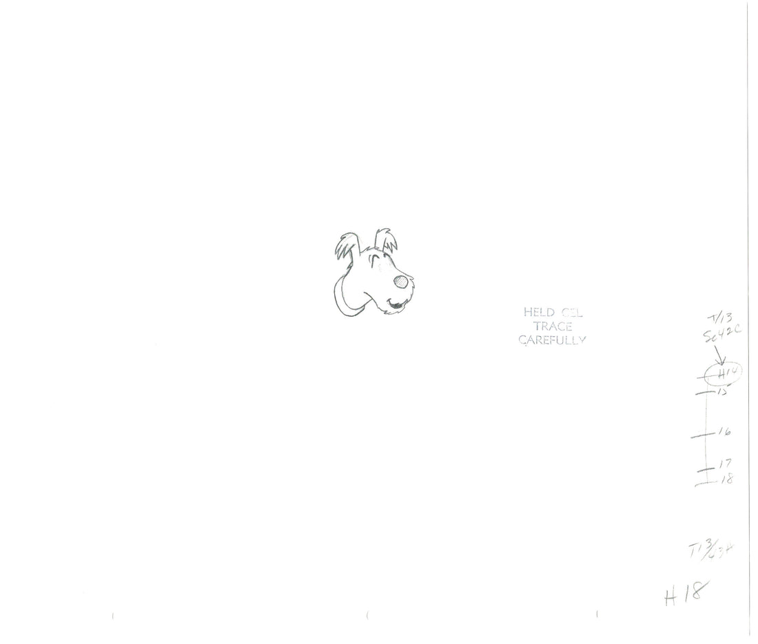 Herge Adventures of TinTin Cartoon Animation Cel Drawing 1957 to 1964 ...