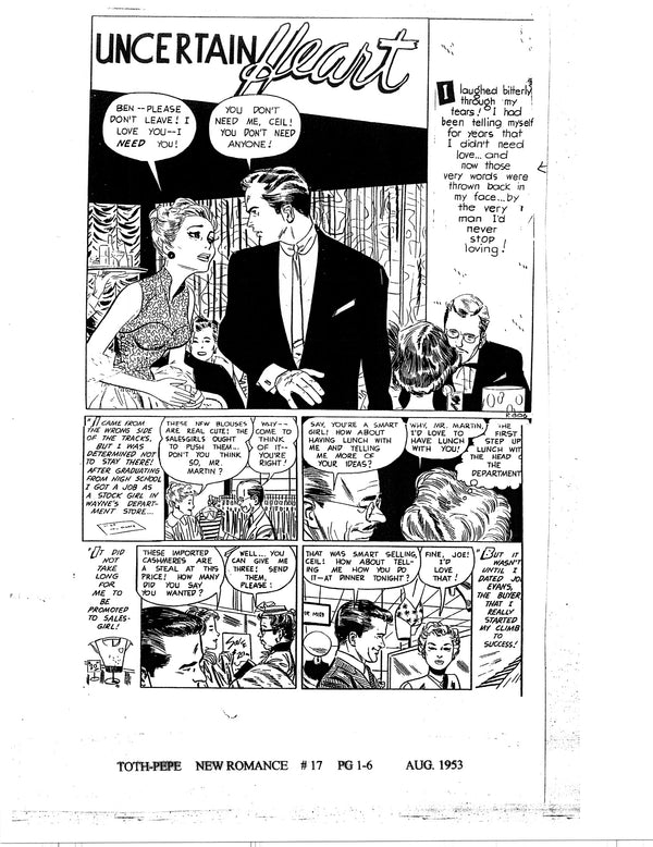 Alex Toth Uncertain Heart Comic Book Page Copy Lot of 16 pages ...