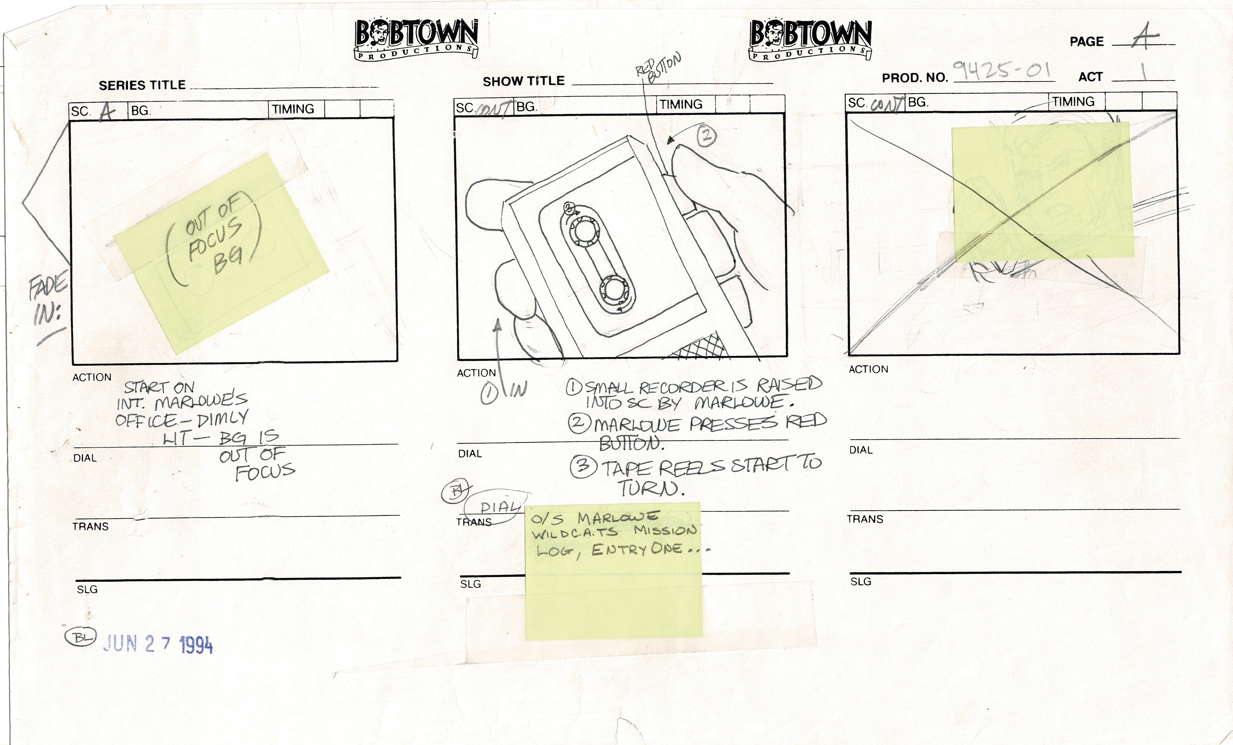 Jim Lee Wildc.a.t.s. Wildcats Production Animation Storyboard Nelvana ...