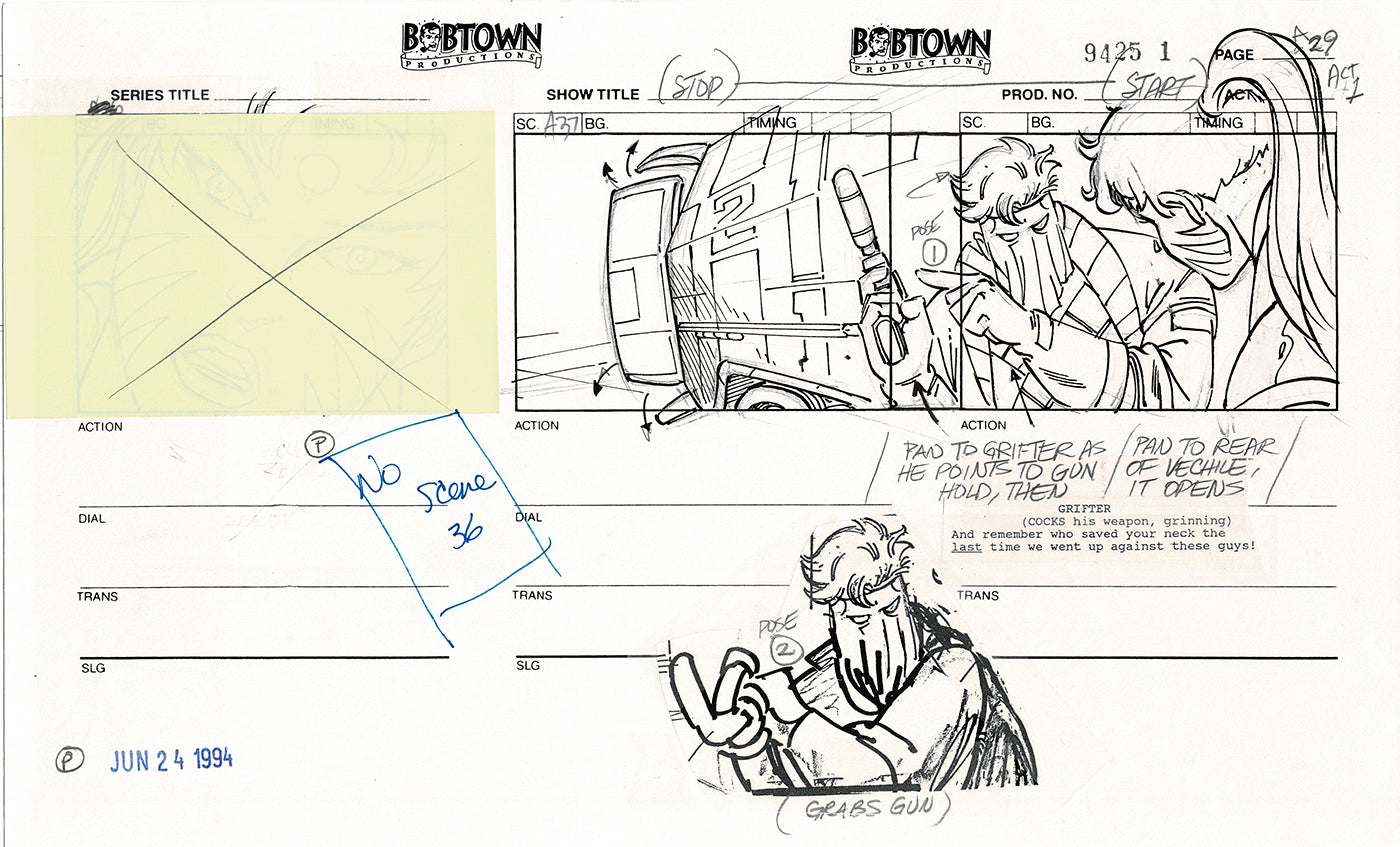 Jim Lee Wildc.a.t.s. Wildcats Production Animation Storyboard Nelvana ...