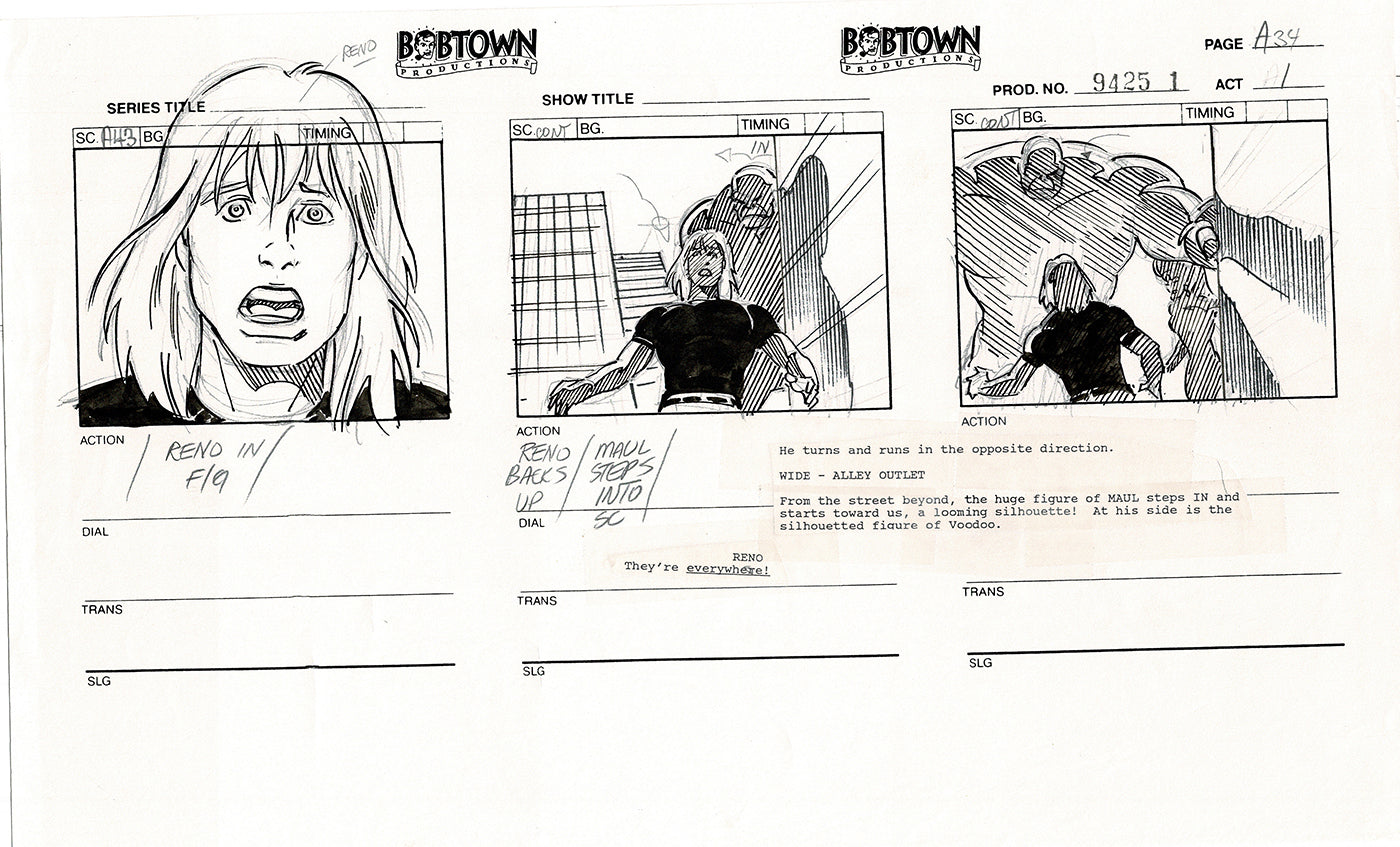Jim Lee Wildc.a.t.s. Wildcats Production Animation Storyboard Nelvana ...