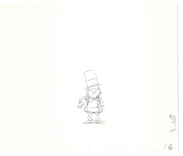 WC Fields Jay Ward Original Production Animation Cel Drawing 1970's AS ...