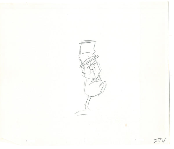 WC Fields Jay Ward Original Production Animation Cel Drawing 1970's AS ...
