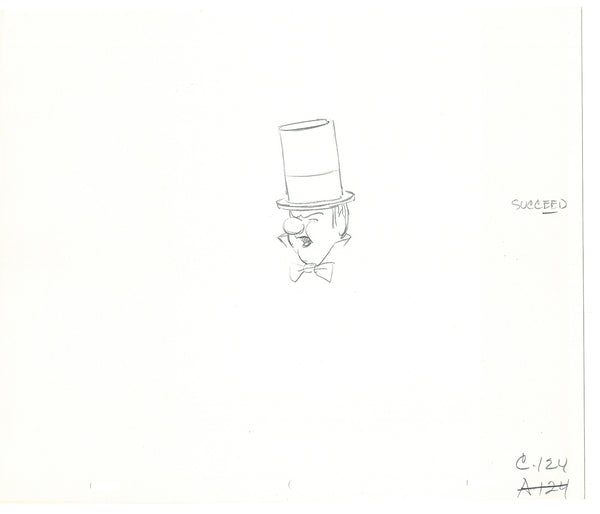 WC Fields Jay Ward Original Production Animation Cel Drawing 1970's AS ...