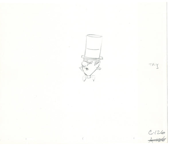 WC Fields Jay Ward Original Production Animation Cel Drawing 1970's AS ...