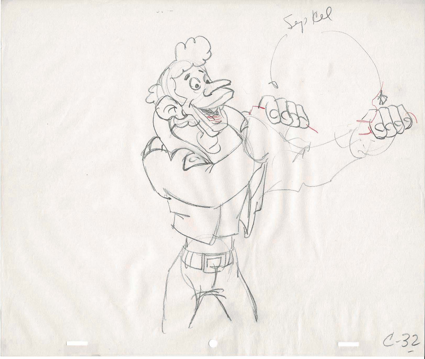 Hey Good Lookin Cartoon Production Animation Cel Drawing from Ralph Ba ...