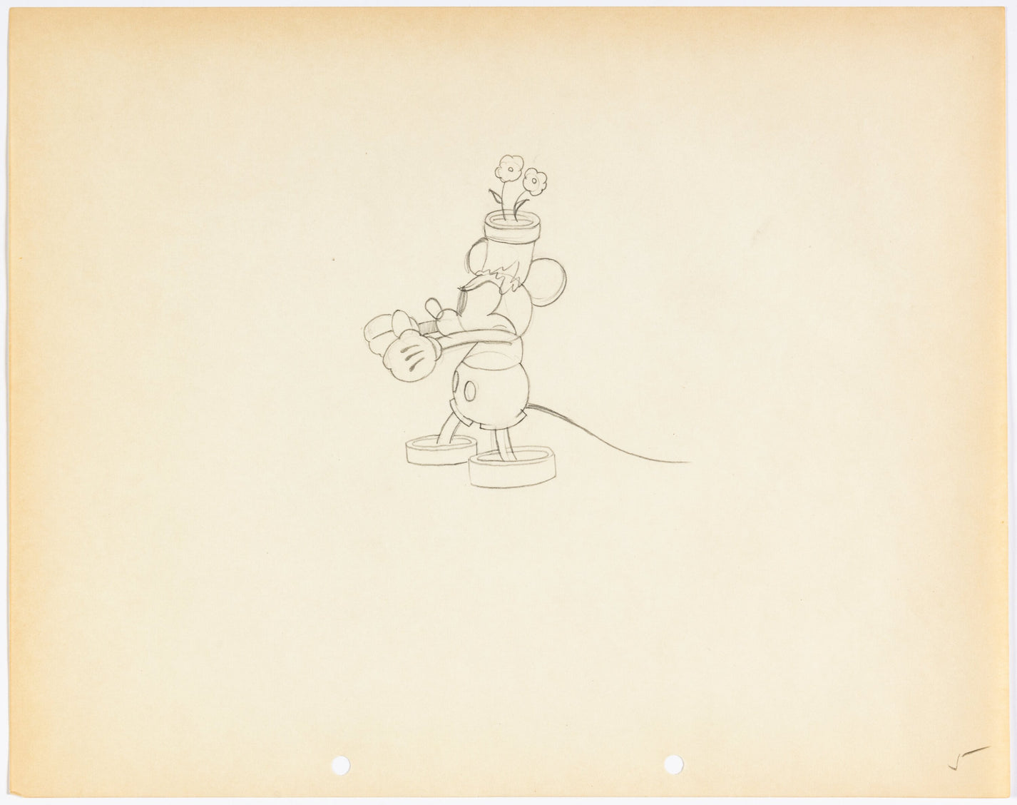 Mickey Mouse 1932 Original Production Animation Cel Drawing from Disne ...