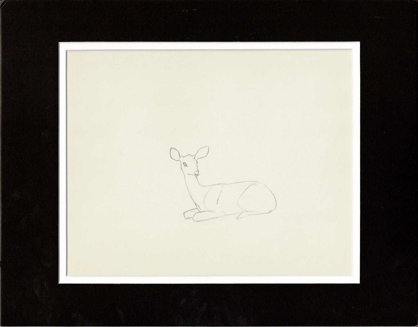 Walt Disney Rough Production Animation Cel Drawing or Study of a Deer ...