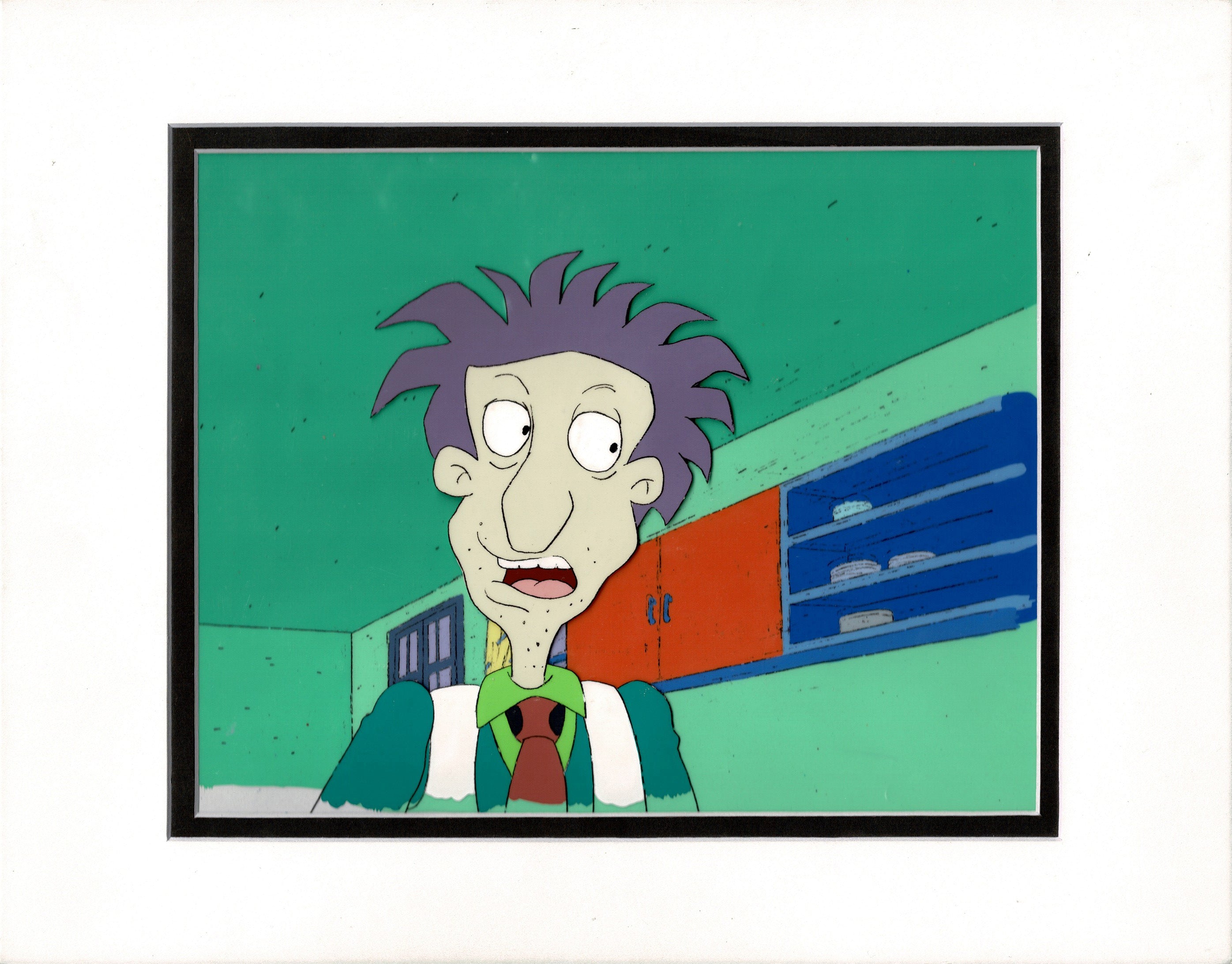 Rugrats Original Production Cel with OBG Original background and drawi ...