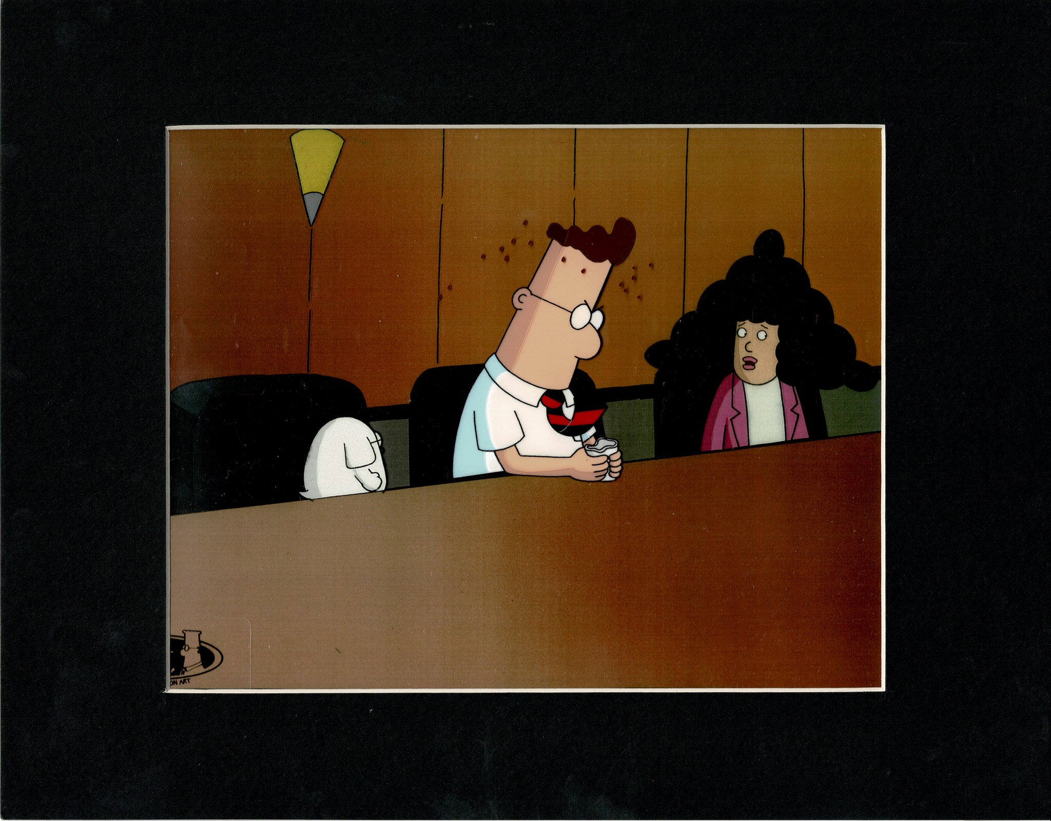 Dilbert Original Production Animation Cel Scott Adams 1999-2000 mws – Charles Scott Gallery
