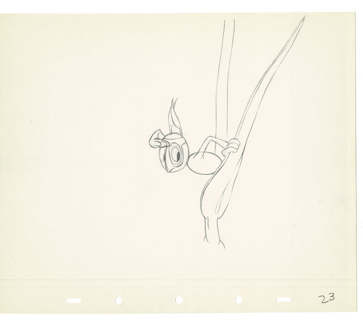 Donald Duck Walt Disney 1939 Pluto Beach Picnic RKO Animation Cel Draw ...