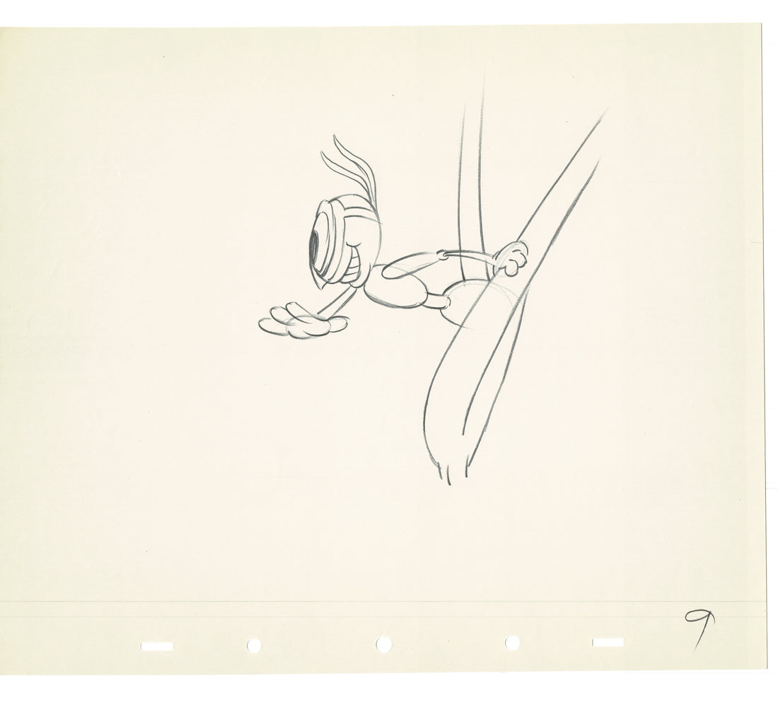 Donald Duck Walt Disney 1939 Pluto Beach Picnic RKO Animation Cel Draw ...