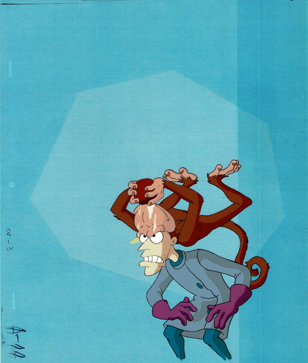 Earthworm Jim Professor Monkey production animation cel Universal 95-6 ...