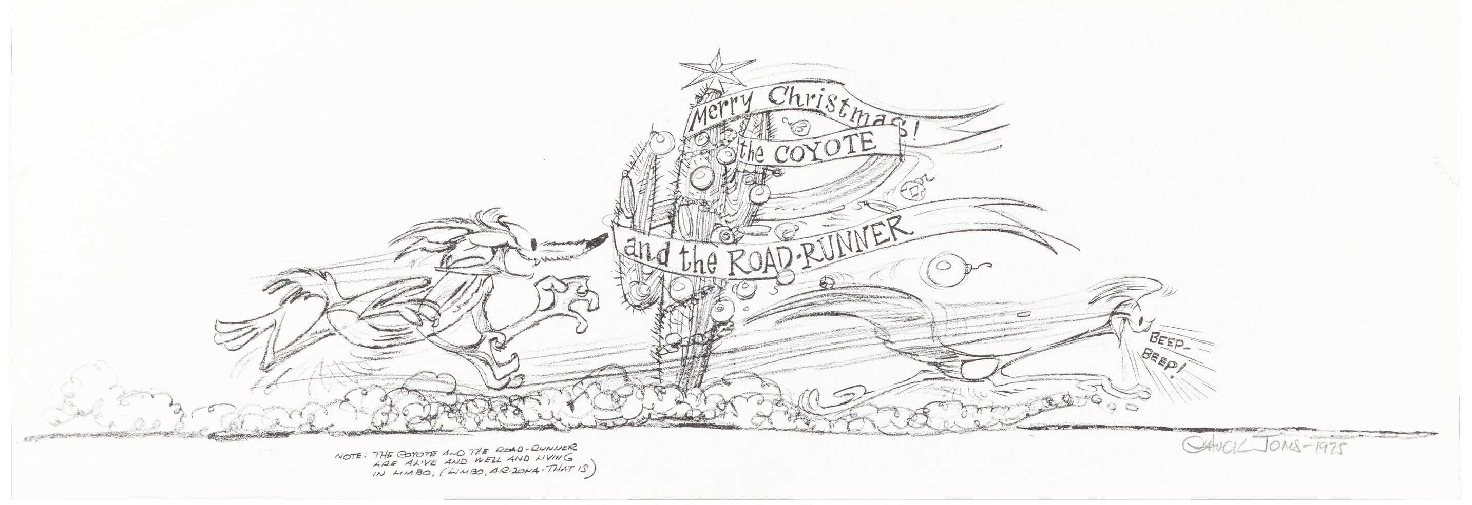 Chuck Jones SIGNED Warner Bros Paper Gift Card Print 1975 OH – Charles ...